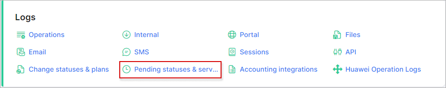 Pending statuses & services